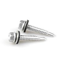 China Payment Term T/T A4 Stainless Steel Hex Head Bimetallic ST6.3 Self Drilling Screw Epdm Washer For Roofing Plate for sale