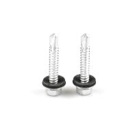 China Payment Term T/T A4 Stainless Steel Hex Head Bimetallic ST6.3 Self Drilling Screw Epdm Washer For Roofing Plate for sale