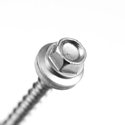 China Customized Plain Finish Hex Decking Screw for Camping Star Stainless Steel Black Zinc Plate for sale