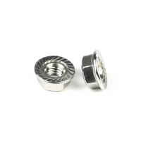China Customizable and Durable DIN6923 Stainless Steel Serrated Hex Flange Self Locking Nut for sale