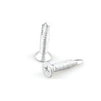 China Stainless Steel 410 316 Bi-Metal Flat Head Phillips Self Drilling Screw ST4.8x25 for sale
