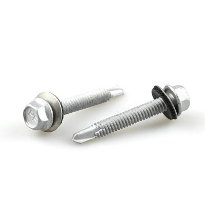 China Bi Metal Hex Head Epdm Drilling Screw for Custom Scm435 Carbon Steel Stainless Steel for sale