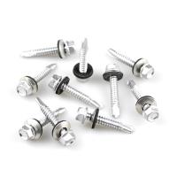 China Unitek Stainless Steel 316 Grade Hex Washer Head Self Drilling Screw for Roofing Sheet for sale