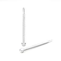 China ST5.5 90mm Length Hex Flange Drilling Screw Tek Bimetallic Screw with and Customizable for sale