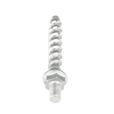China ZINC Finish M10 Hex Flange Head Framing Bolts for Subway Tunnels 12mm Concrete Screws for sale