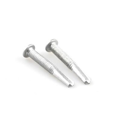 China Plain Finish Stainless Steel Carbon Steel Scm435 Ruspert Tek Bi Metal Wafer Head Cross Driver Drilling Screw for sale