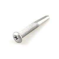China Plain Finish Stainless Steel Carbon Steel Scm435 Ruspert Tek Bi Metal Wafer Head Cross Driver Drilling Screw for sale