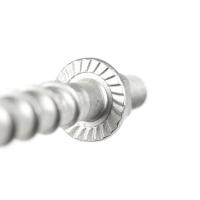 China ZINC Finish M10 Hex Flange Head Framing Bolts for Subway Tunnels 12mm Concrete Screws for sale