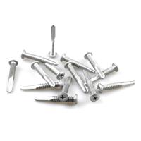 China Plain Finish Stainless Steel Carbon Steel Scm435 Ruspert Tek Bi Metal Wafer Head Cross Driver Drilling Screw for sale