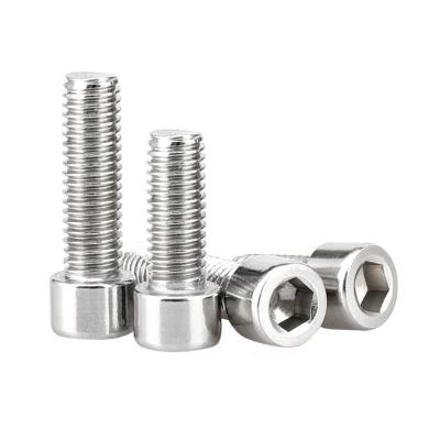 China GB Standard M3-M12 304 Stainless Steel Hex Socket Fillister Cap Head Threaded Bolt A2-70 for sale