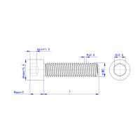 China GB Standard M3-M12 304 Stainless Steel Hex Socket Fillister Cap Head Threaded Bolt A2-70 for sale