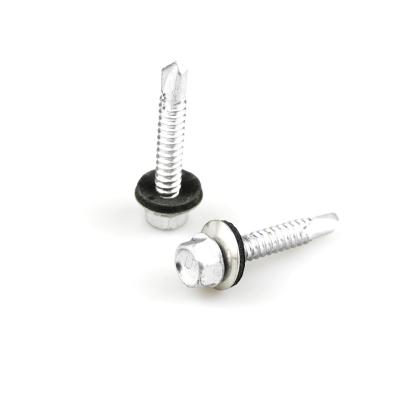 China Bimetal 304 Ruspert 316 Hex Washer Head Self Tapping Drilling Screw for Roof Layer Plate for sale