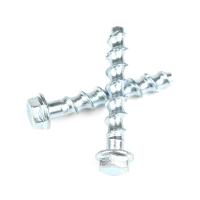 China Zinc Plating Masonry Screw Hex Flange Concrete Screw Bolt M8 60mm Carbon Steel Cement Anchor for sale