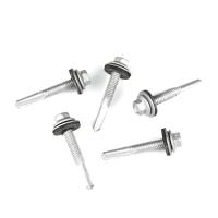 China 5.5x38 Custom Bi Metal Stainless Steel Roofing Screws Hex Flange Drilling Tail Screw for sale