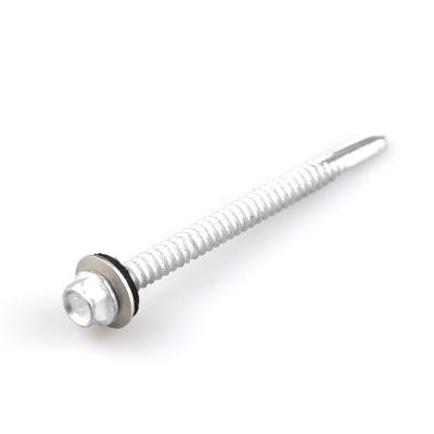 China Hex Flange Bimetal Screw With Epdm Washer Metal Self Drilling Screw for Installation for sale