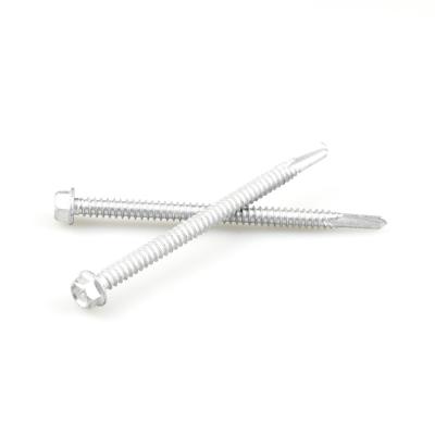 China ZINC PLATED Finish Self Drilling Hex Flange Sandwich Panel Screw for Roofing Solutions for sale
