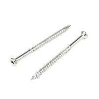 China Pan Head 60mm Wood Deck Screws With Nibs for Long-lasting Wood Floor Installation for sale