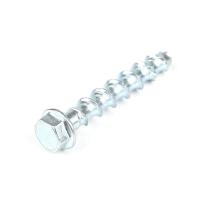 China HEX Flange Concrete Screw Anchors Bolt Carbon Steel White Zinc Plated for Heavy Duty for sale