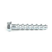 China HEX Flange Concrete Screw Anchors Bolt Carbon Steel White Zinc Plated for Heavy Duty for sale