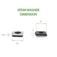 China 304 Stainless Steel Washer with Square Rubber Gaskets and Waterproof EPDM Material for sale
