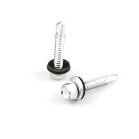 China Custom Bi Metal Roof Screw St6.3x38 Water Proof Self Drilling Screw Hex Washer Head With Rubber for sale
