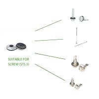 China Black Stainless Steel Rubber Bonded Sealing Gasket Washer for Hex Self Drilling Screw for sale