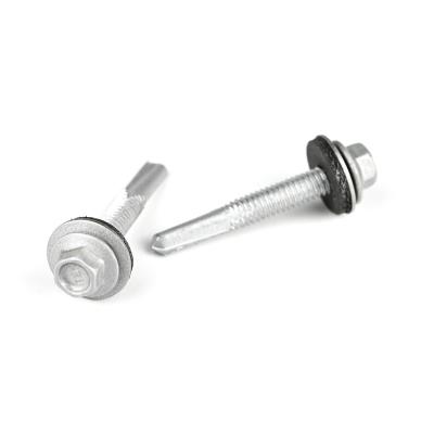 China Cup Head Stainless Steel Bimetal Self Tapping Screws With Epdm Washer Ruspert Finish for sale