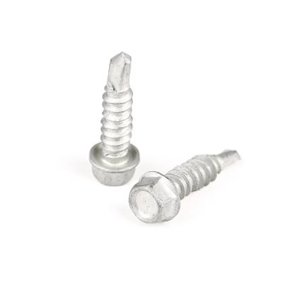 China SS304 SS410 Bi-Metal Hexagon Flange Fastenal 6.3*25 Self Drilling Screw for Seat Fixing for sale