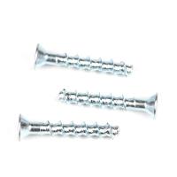 China White Zinc Plated Flat Head Hex Socket Bolt Concrete Screw Carbon Steel Cement Bolts for sale