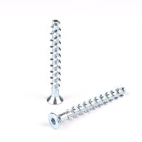 China White Zinc Plated Carbon Steel Hex Head Concrete Screw Bolts Anchor for Decoration System for sale