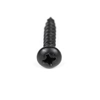 China Pan Head Round Phillips Black Chipboard Wood Screws Stainless Steel Self Tapping Decking Screws T/T Payment for sale