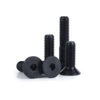 China 10.9 Grade Black Oxide Hex Socket Flat Bolt for Carbon Steel Metric Bolts 16mm-100mm for sale