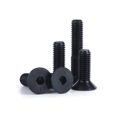 China 10.9 Grade Black Oxide Hex Socket Flat Bolt for Carbon Steel Metric Bolts 16mm-100mm for sale