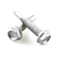 China Flat Head Self Drilling Screw Tornillos Para Metal De Acero with Hex Flange Bimetal for sale