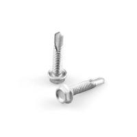 China Flat Head Self Drilling Screw Tornillos Para Metal De Acero with Hex Flange Bimetal for sale