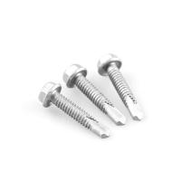 China Flat Head Self Drilling Screw Tornillos Para Metal De Acero with Hex Flange Bimetal for sale