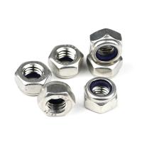 China 100% QC Tested Stainless Steel Din985 Hexagon Nylon Insert Self Lock Nuts for Vehicle Maintenance for sale
