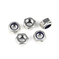 China Standard Stainless Steel 316 Din985 Hex Insert Nylon Self Locking Nuts for Manufacturing Industry for sale