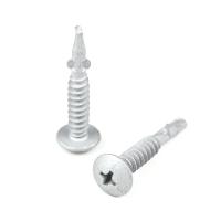 China Yellow Phillips Cross Recess Drive Type Self Drilling Screws With Wings For Solar Water Heater for sale