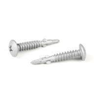 China Yellow Phillips Cross Recess Drive Type Self Drilling Screws With Wings For Solar Water Heater for sale