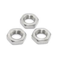 China Quick Installation DIN439 Stainless Steel Hex Thin Nut Ss304 Nut Metric Thread M3-M48 for sale