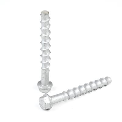 China 100% QC Tested M12 Concrete Screw Bolts for Concrete Wall and Light-Gauge Steel Fixing for sale