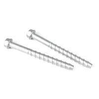 China INCH Measurement System 150mm Flat Head Zinc Plated HEX M12 Concrete Screws Masonry Bolts for sale
