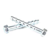 China 100mm M16 Carbon Steel Zinc Plating HEX Head Concrete Screw Bolt for 100% QC Test for sale