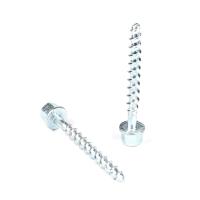 China HEX Flange Zinc Plating Threaded Rod Anchor Screw 6/10x75mm for and Durable Anchoring for sale