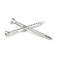 China 10 X50 Square Head Countersunk Chipboard Screws Double Thread With Ribs for sale