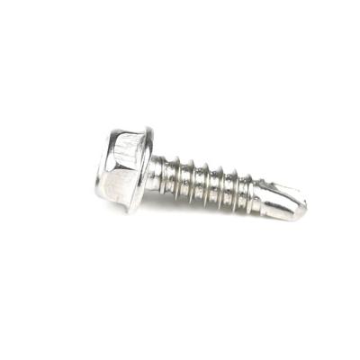 China ZINC Finish Skilful Manufacture Hex Washer Head 304 Tek Screws Self With Rubber For Gas Stove for sale