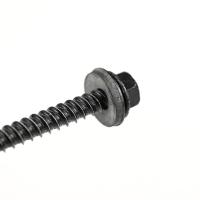 China Black Ruspert Coated Stainless Steel Hex Flange Head Drywall Screws With Epdm Washer for sale