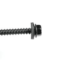 China Black Ruspert Coated Stainless Steel Hex Flange Head Drywall Screws With Epdm Washer for sale