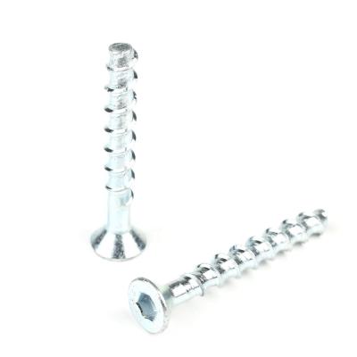 China Metric White Zinc Plated M8 Self Drilling Masonry Anchors Screws for Concrete Standard for sale
